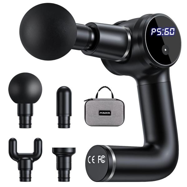 PEADEA 筋膜リリースガン【2代目国内技術】サロン級 ボディケア 90度回転 筋膜ガン 25段階強力振動 4800mAh大容量電池 10時間以上連続使用 筋膜ケア 530g超軽量 静音 電動 きんまくリリースガン 背中 顔 肩 腰 足 ...