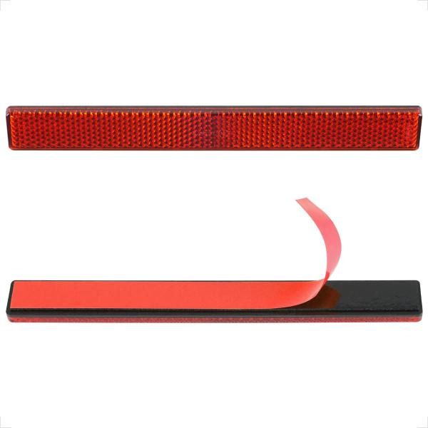 Evermotor リフレクター 赤 長方形 貼付け 反射板 角型 バイク スクーター 家 ボート パレードフロート ホーストレーラー(2個)適用: オートバイ、自転車、車、トラクター、トラック、船、方向転換など、警告が必要な場合に適してい...