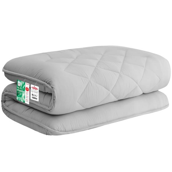 敷き布団 極厚10cm 五層構造 セミダブル 【TEIJIN マイティトップ中綿使用】抗菌・防臭・防カビ・防ダニ・吸汗・速乾 しきふとん ウレタン入り 高級 折り目なし 敷布団 しっかり支える 三つ折り 体圧分散 ホコリが出にくい ピーチス...