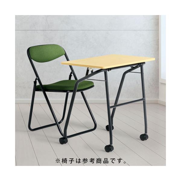 ブラックフレームとメープル天板が好印象なスマートデスク。キャスター付きでレイアウト変更もスピーディーにできます。使わないときは、天板を跳ね上げて重ねればコンパクトに収納できます。商品番号18-TKK-03組立状態完成品（新品）特記事項−付属...