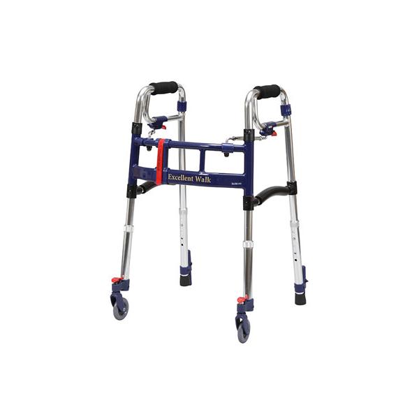組立・折り畳みがワンタッチでできる歩行器。商品番号23-M-0293ST組立状態完成品（新品）仕様●幅調節/3段階●高さ調節/5段階●ハンドル角度調節/90〜97.5°●セーフティーロック●アンダーグリップ交換可能●脚部固定リング（脚部のグ...