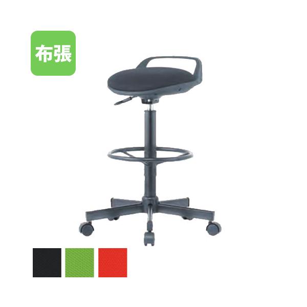カウンターチェアとしてもオススメ！脚リングが付いたハイスツールです。上下昇降機能、キャスター付きで作業用にとても便利です。別売りのグライドに付け替えれば、固定脚としての使用も可能です。商品番号GBTB-30お客様組立の商品(新品)カラーブラ...