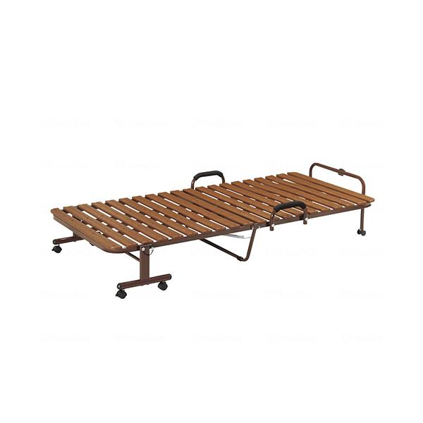 シングルサイズの折り畳みベッドです！通気性に優れたすのこ仕様のベッドですので湿気に強いです。キャスター付ですから、移動・設置が楽にできます。折り畳めますので、収納時に場所を取りません。商品番号KFBD-PS91お客様組立の商品（新品）カラー...