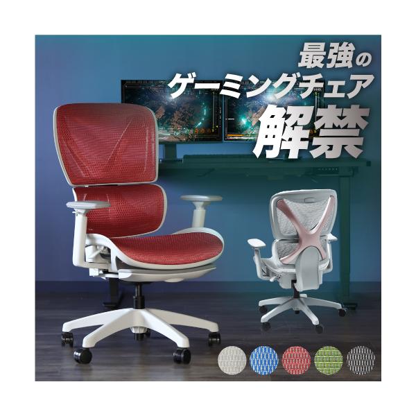 オフィスデザイナーが推奨する、最強のゲーミングチェア。■商品番号NF-DX-1-GYG■お客様組立の商品（新品）その他■カラーシルバーグレー、レッド、ブルー、ライムグリーン、ブラック■サイズ外寸：幅680×奥行725×高さ1000〜1090...