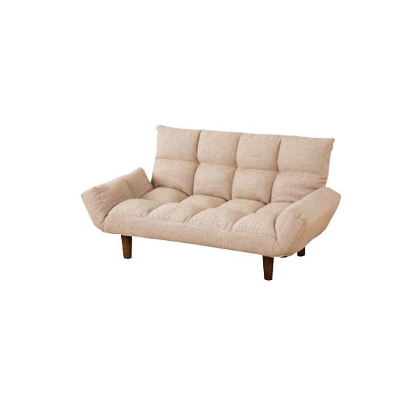 折りたたみも可能なリクライニングソファ！背部は6段階のリクライニングができ、折りたたむこともできるソファです。脚部は取り外しができるので、フロアソファとしてもお使いいただけます。使用シーンに合わてスタイルを変更できる便利なカウチソファです。...