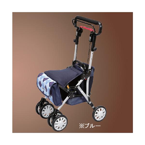 コンパクトに折りたため軽量です！減速、駐車ブレーキを手元で操作が行えます。軽量でコンパクトな自立式、持ち運びに便利です。ワンタッチ開閉構造で組立時に自動ロックが掛かります。商品番号23-WL-0248完成品（新品）カラーブラウン、ブルーサイ...