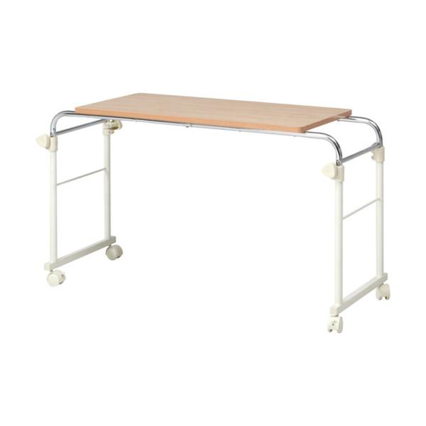 ベットを跨ぐタイプのテーブル！キャスター付きで移動に便利。高さ調整機能付き。ベッドでくつろぎながら、読書や、食事にも最適。商品番号FBT-302お客様組立の商品（新品）サイズ全体：幅1165 × 奥行455 × 高さ670〜1020mm耐荷...