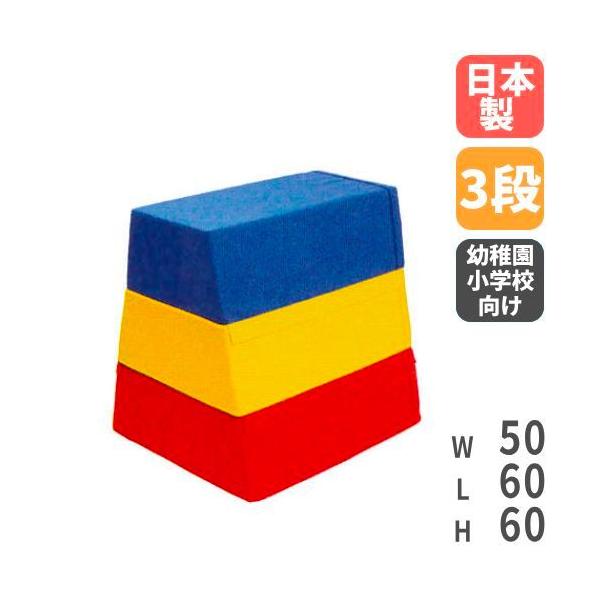 適度な柔らかさのソフト跳箱！児童の恐怖心を和らげる柔らかい跳箱です。園児、小学生向き！3色の鮮やかなカラーリングで指導しやすい設計です。各段はマジックテープでがっちり固定が可能です。教育施設やスポーツ施設で活躍します。商品番号LS-S-92...