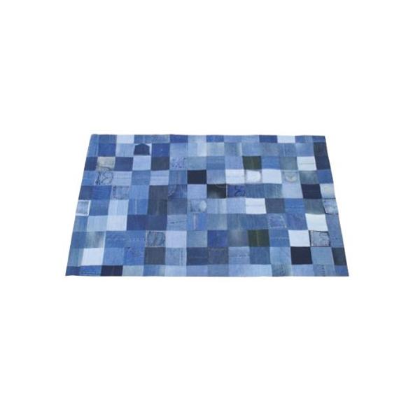 コットン製のおしゃれなラグ！デニム生地のパッチワークのようなラグです。カジュアルでスタイリッシュな空間にマッチします。リビングなどのくつろぎのスペースに最適です。商品番号RWE-130完成品(新品)※床暖・ホットカーペットでのご使用はお控え...