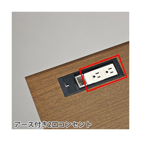 デスク・テーブル用オプション、アース付き2口コンセントです。商品番号48-AC-2E組立状態完成品（新品）特記事項※こちらはオプションのみの販売ページです。本体は付属致しません。対象商品：NTSシリーズ（テーブル）、50デスクシリーズ（デス...