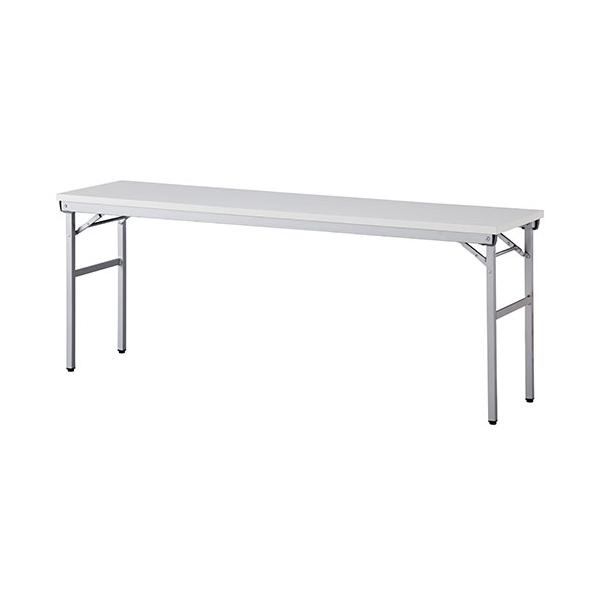 脚間寸法は約1706mm。3人並んでも楽に座れる、ワイド脚設計の折りたたみテーブルです。商品番号59-COTNK-1845組立状態完成品（新品）カラーナチュラル、ホワイト、ローズサイズ外寸：幅1800×奥行450×高さ700mm脚間寸法：幅...