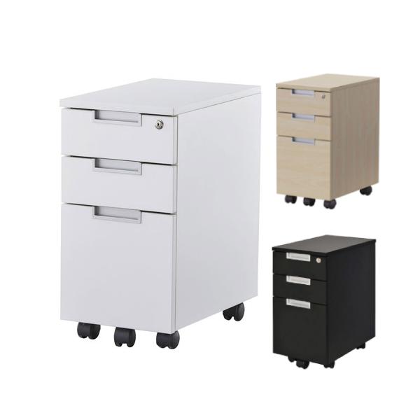 コンパクトながら収納力もあり、引き出しの上段・中段にはA4クリアファイルが平置きに、下段にはA4ファイルの縦置きが可能です。商品番号68-GZCA-SL315組立状態お客様組立の商品（新品）特記事項※ペントレーはありません。付属品鍵×2、ス...