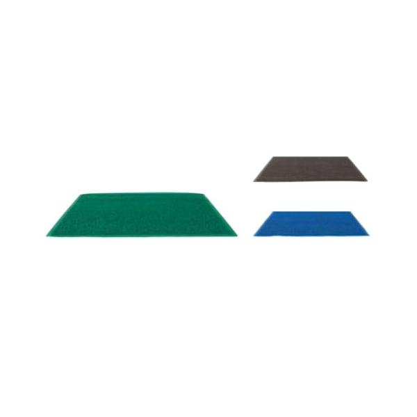コイル構造でゴミやほこりをよく落とす樹脂製のエントランスマット。汚れても水で丸洗いできるのでお手入れが簡単です。マットの裏面には滑り止め加工が施されています。商品番号68-RFEM-6090組立状態完成品（新品）カラーグリーン、ブラウン、ブ...