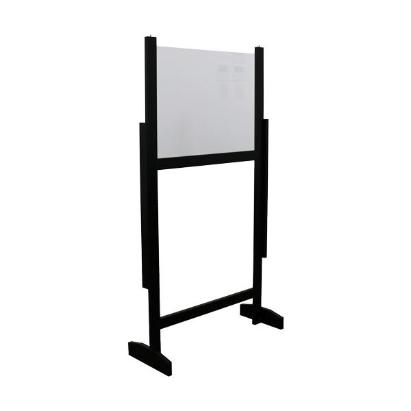 飛沫を物理的に軽減！！シックな黒フレームはライブの雰囲気を邪魔しません。高さを調節できる、ライブハウス向けの飛沫ガードパネル。商品名：【ライブハウス向け】飛沫ガードパネルBZK-05お客様組立の商品（新品）カラー：ブラックサイズ：外寸：79...