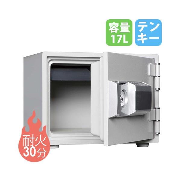 プッシュ錠タイプの耐火金庫。暗証番号を入力し、キーを差し込み廻すだけの簡単なシステムです。万が一のトラブル、暗証番号の忘れ等のために非常開錠キーが付属しています。現金や貴金属、機密性の高い書類など、様々な物を安全に保管することができます。商...