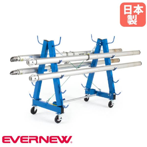 バレーボール用の支柱ラックです。商品番号EN-EKD744組立状態お客様組立の商品（新品）特記事項※こちらは支柱ラック1台の販売ページです。支柱は別売りです。組立目安時間：大人2人30分サイズ外寸：幅115×長さ79×高さ105cmキャスタ...