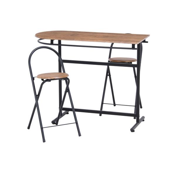 カウンターテーブルとチェア2脚の3点セットです。商品番号FTH3060-1組立状態お客様組立の商品（新品）特記事項※画面上のカラーはブラウザや設定により、実物とは若干異なる場合がございます。あらかじめご了承の上ご注文ください。 セット内容：...