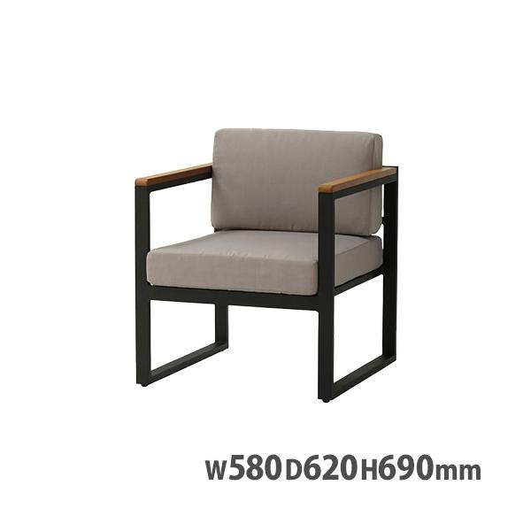 スクエアなデザインで空間をシャープに演出する1人掛けソファ。木目×ブラックフレームの人気カラー。事務所の応接室や打ち合わせスペース、エントランスなどにおすすめです。商品番号GCLM-1S組立状態完成品（新品）カラーグレーサイズ外寸：幅580...