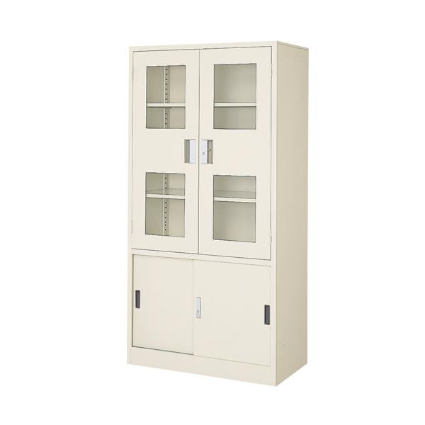 自由なコンビネーションで幅広く収納！同シリーズの商品と組み合わせ様々な用途に対応できる書庫です。扉は鍵付きですのでセキュリティー面も安心です。棚板は上下可動式ですので、収納物に応じて高さ調節ができます。商品番号GM-BER-82G(N)完成...