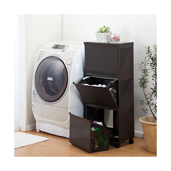 洗濯待ちの衣類を仕分けて隠せる便利なラックです。バスケットは背面・側面にスリット入りで通気性抜群。持ち手付きなので、洗濯かごとしてもご使用できます。キャスター付きなので移動が簡単にできます。商品番号HK-212719-212740組立状態一...