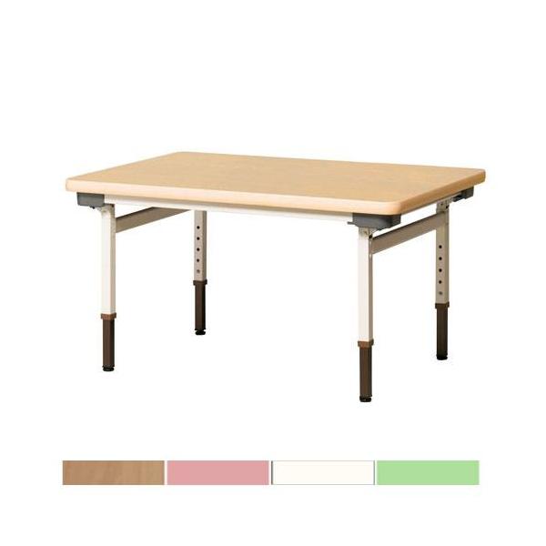 天板に抗ウイルスメラミン化粧板を使用した昇降式テーブルです。幼稚園や保育園などで園児の成長に合わせて長く使えます。 商品番号KENT-1260V組立状態完成品（新品）カラー天板：ナチュラル、ピンク、ホワイト、グリーンエッジ色：ナチュラル、ア...