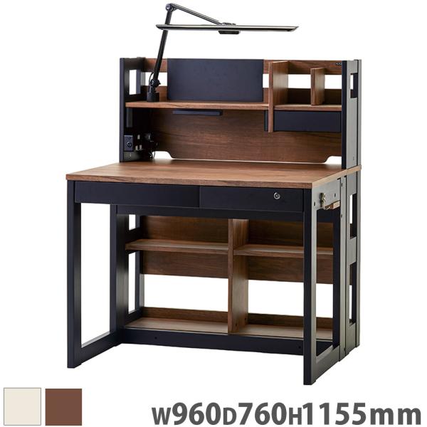 子供から大人まで幅広く使える学習机です。商品番号KG-KSL-25組立状態お客様組立の商品（新品）カラーホワイトウォッシュ、ブラウンブラックサイズデスクセット外寸：幅960×奥行760×高さ1155（天板高さ730）mmデスク外寸：幅960...
