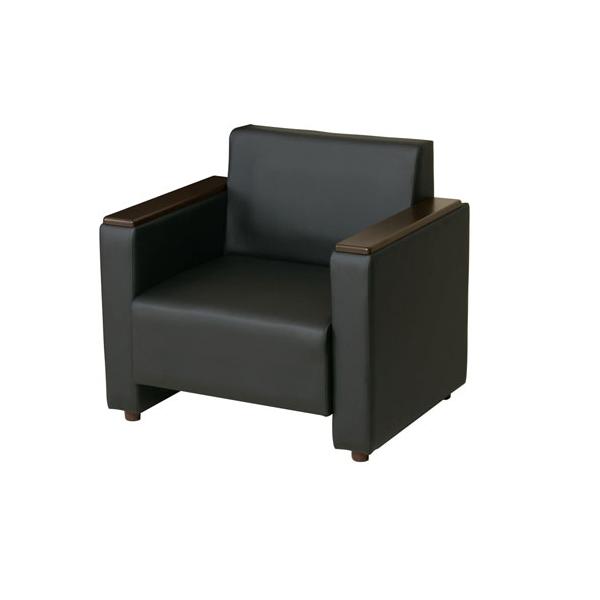 高級感のある応接ソファです。落ち着いた色合いの木肘が全体の重厚感を高めます。オフィスの応接室やロビーなどに最適です。商品番号KNZH-1組立状態完成品（新品）カラーブラックサイズ外寸：幅830×奥行680×高さ750（座面高380）mm仕様...