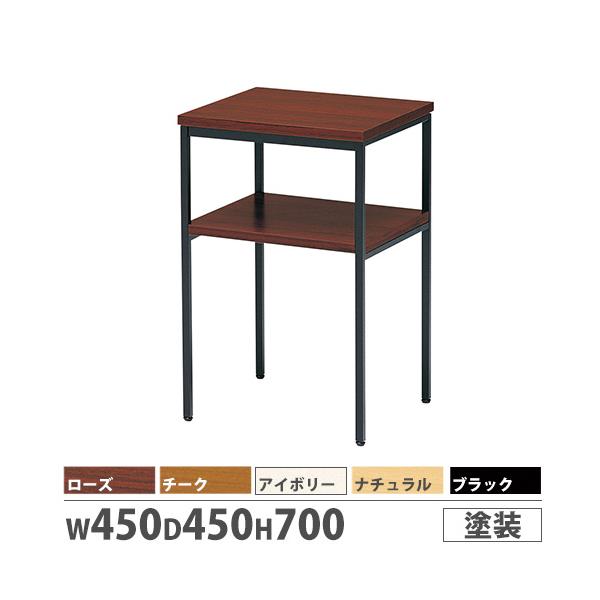 電話、FAX、小物用の置き台に最適！施設・店舗からご家庭まで、幅広く活躍します。サイドテーブルとしてもお使いいただけます。安心・安全の日本製商品です。商品番号KT-45塗装お客様組立の商品（新品）カラーローズ、チーク、アイボリー、ナチュラル...