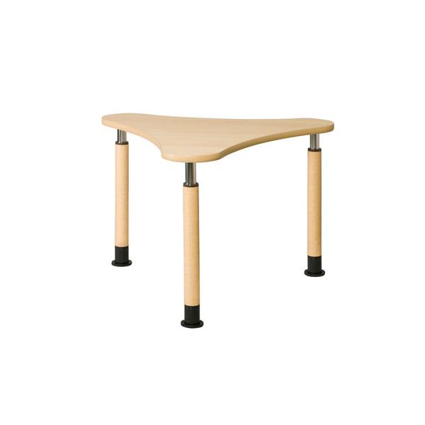 天板に抗ウイルスメラミン化粧板を使用した昇降式テーブルです。車椅子利用者の食事介助しやすいテーブル形状になっています。商品番号KVWLT-1010組立状態お客様組立の商品（新品）カラーナチュラルサイズ外寸：幅1010×奥行910×高さ600...