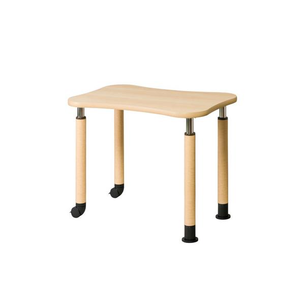 天板に抗ウイルスメラミン化粧板を使用した昇降式テーブルです。車椅子利用者の食事介助しやすいテーブル形状になっています。商品番号KVWLT-K9060組立状態お客様組立の商品（新品）カラーナチュラルサイズ外寸：幅900×奥行600×高さ600...