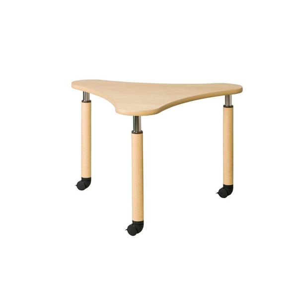 天板に抗ウイルスメラミン化粧板を使用した昇降式テーブルです。車椅子利用者の食事介助しやすいテーブル形状になっています。商品番号KVWLT-W1010組立状態お客様組立の商品（新品）カラーナチュラルサイズ外寸：幅1010×奥行910×高さ60...