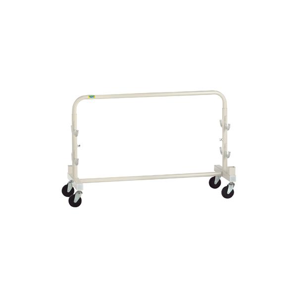 バレーボールの支柱の収納、運搬に！コート2面分の支柱がコンパクトに運べる運搬車です。日常の体育や部活動での運搬に便利です。ハンドル入れが2ヶ所ついています。教育施設や運動施設で活躍します。商品番号LS-S-0978お客様組立の商品（新品）※...