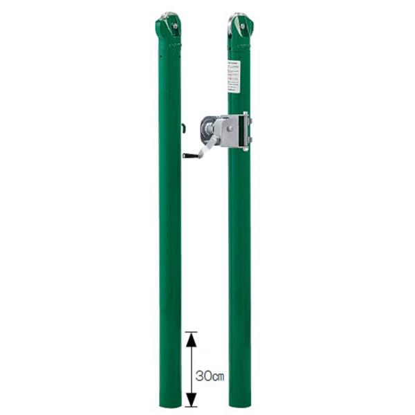 体育館用のテニス支柱です。4.2mmの厚肉パイプ使用！教育施設やスポーツ施設で活躍しています。商品番号LS-S-4887組立状態完成品（新品）カラー画像でご確認ください。サイズパイプ径：76.3×肉厚4.2mm重量：29kg（組）床下：30...