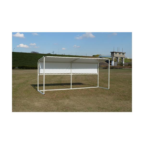 既存のベンチに設置できる日除け！遮熱効果の高いホワイト仕様のシェルターです。試合や練習時の熱中症対策、屋外ベンチの日除けとして重宝します。教育施設や運動施設で活躍します。商品番号LS-S-9319お客様組立の商品（新品）※配送の注意事項がご...