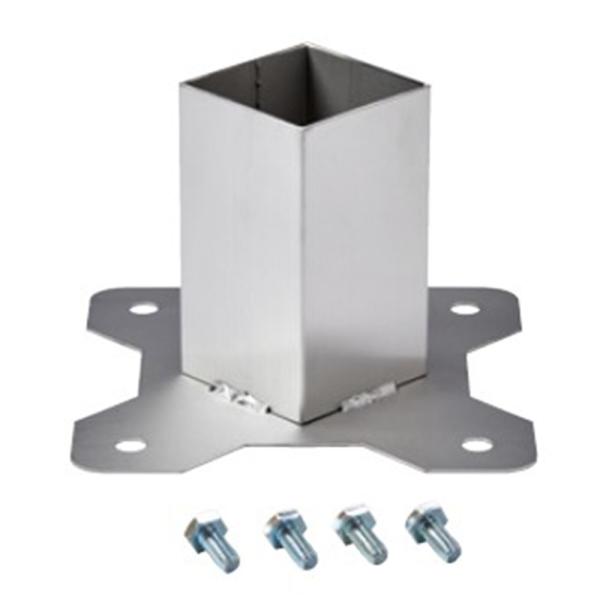 ステンレス製のベース用固定上金具です。ソフトダブルベース固定式・ストロングベース用です。教育施設やスポーツ施設で活躍しています。商品番号LS-S-9015組立状態完成品（新品）カラー画像でご確認ください。サイズ外寸：幅255×奥行255×高...