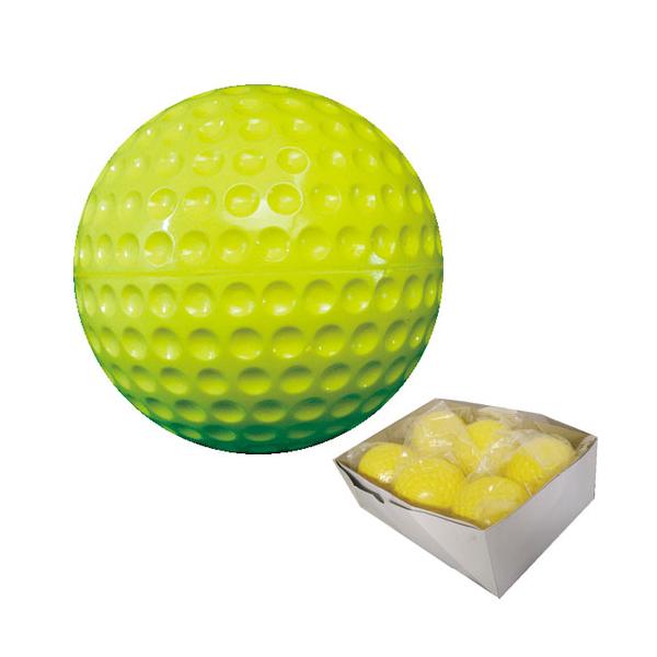 一般用のソフトボール。1箱6球入りです。摩耗に強いマシン練習用です。練習球のため公式試合では使用できません。商品番号LS-S-9054組立状態完成品（新品）特記事項※配送エリアによって送料が異なる商品です。配送情報をご確認ください。カラー黄...