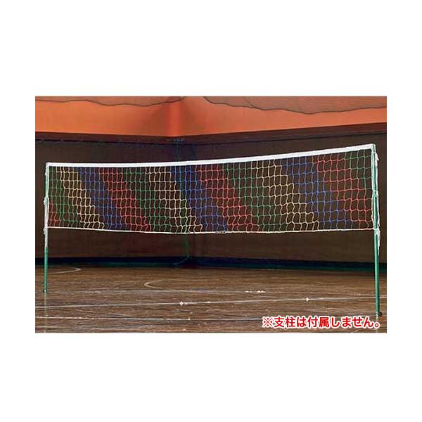 試合を演出するストライプ柄のネット！ソフトバレー用のネットです。赤・青・黄・緑のストライプ柄でデザイン性が高いです。教育施設や運動施設で活躍しています。商品番号LS-S-9417完成品（新品）※配送の注意事項がございます。詳細は下記表をご確...