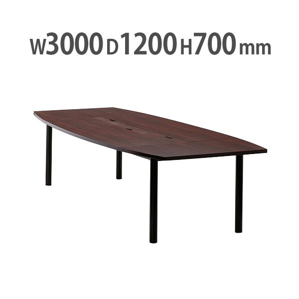 美しい木目と高級感のあるカラーで、重厚感ある会議室を演出します商品番号68-RFPC-201お客様組立の商品（新品）カラーダークローズサイズ幅3000×奥行1200×高さ700mm重量：約74.5kg耐荷重：天板約50kg会議用テーブル　ミ...
