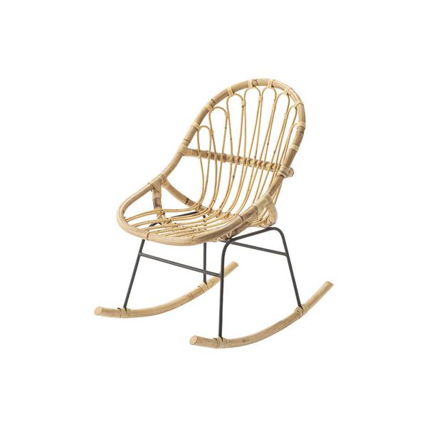 ラタン製のロッキングチェア！インテリアとしてもおしゃれなチェアです。リビングなどでのリラックスタイムに最適です。■商品番号RGUY-255■組立状態完成品（新品）■カラー画像でご確認ください■サイズ幅47×奥行75×高さ81（座面高38）c...