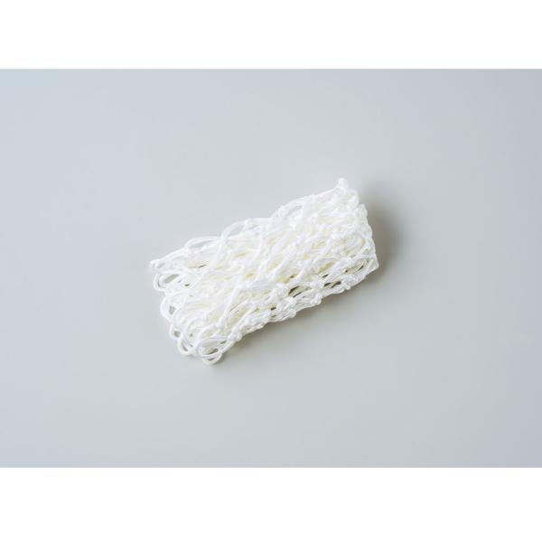 バスケットゴール用のリングネットです。軽量で耐久性に優れるポリエステル製です。2枚1組なので、交換用の予備としてもお使いいただけます。商品番号TL-B3814組立状態完成品（新品）カラー画像でご確認ください。サイズ140g/組仕様ポリエステ...