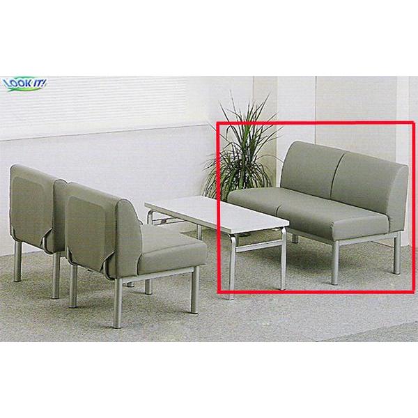 高級感のある応接イスです！役員様用の家具、応接用に最適です。商品番号YDK-1020完成品（新品）※この商品は2人掛けチェア1脚の販売です。カラーグレーサイズ幅1080×奥行655×高さ715(座面高415)mm仕様上張り：オレフィンレザー...