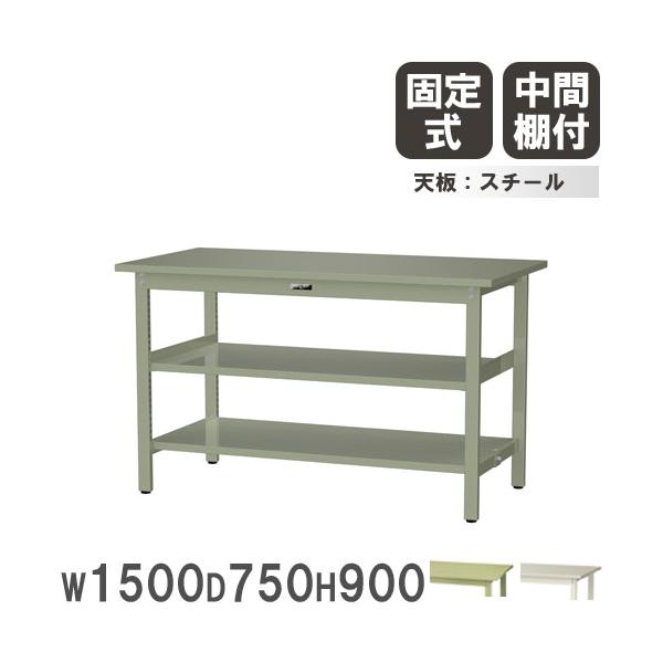 立ち作業に最適な高さ900mmタイプのワークテーブルです。商品番号YK-SWSH-1575TTS2組立状態お客様組立の商品（新品）特記事項※組立目安時間：大人2人×40分カラー天板カラー×脚部カラー： グリーン×グリーン (GG)、アイボリ...