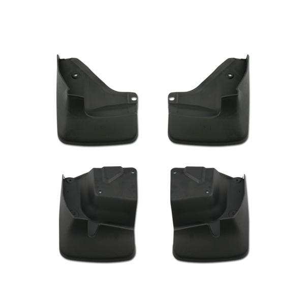 適合車種：ハイエース 200系　平成16年〜新型 標準・ワイドボディー全車 1型〜8型 対応商品説明          純正タイプの社外品になります。（付属ネジは純正品になります。）マットガード　４枚（フロント２枚　リア２枚）フロント ボル...