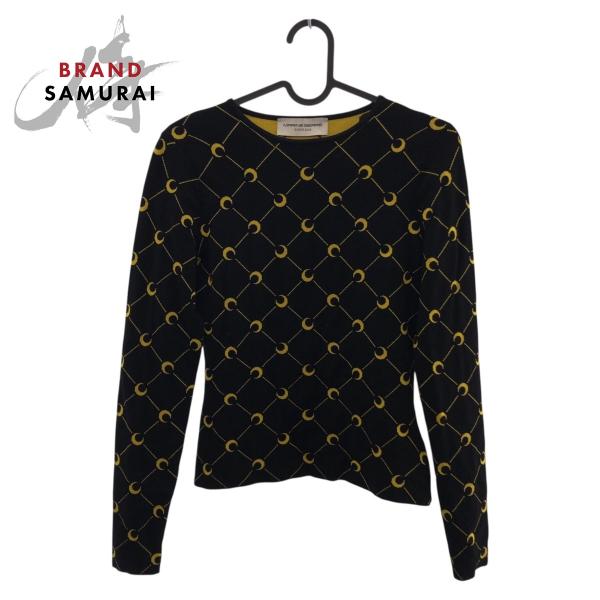 ■商品情報[管理番号]505653[ブランド]マリーン セル（MARINE SERRE）[対象]レディース[カラー]ブラック 黒 イエロー[ライン]三日月[生産国]フランス[サイズ]表記サイズ：S肩幅：約32cm着丈：約49cm身幅：約38...