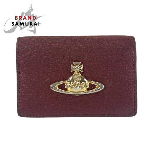 ■商品情報[管理番号]600501[ブランド]ヴィヴィアンウエストウッド（Vivienne Westwood）[対象]レディース[カラー]ワインレッド ゴールド金具[モデル]オーブ[ライン]EXECUTIVEシリーズ[生産国]イギリス[サイ...