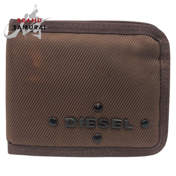 ■商品情報[管理番号]600545[ブランド]ディーゼル（DIESEL）[対象]レディース[カラー]ブラウン[生産国]イタリア[サイズ]W約12.5cm x H約10cmx D約1cm[素材]ポリエステル[仕様]開閉式：オープン札入れ × ...