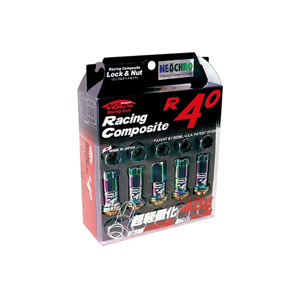 □　商品説明　□KYO-EI 協永産業 キックス　レーシングコンポジットＲ４０　１２−１．２５ RC-13Nネオクロ　ナット１６個＋ロック４個です。レーシングナットのハイエンド製品「Racing Composite R40」素材は、クロムモ...