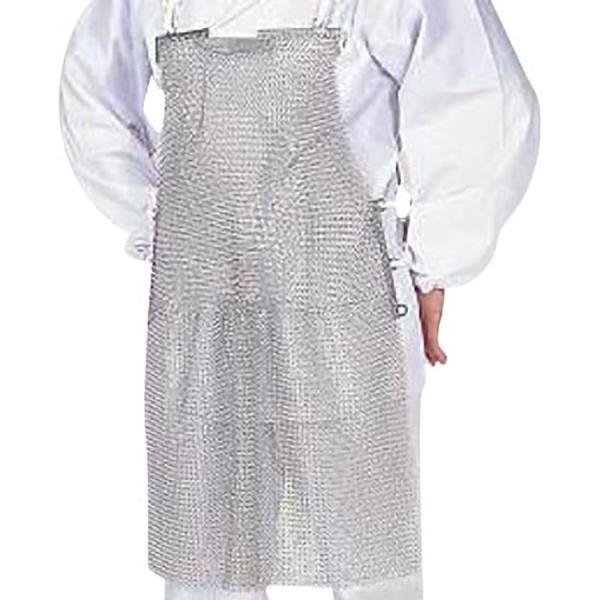 刃物のケガ防止に活躍するステンレスメッシュエプロン！ニロフレックスのステンレスメッシュ製品は世界各国で優れた防具として使用されています。