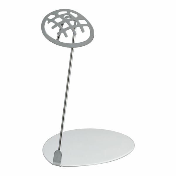 かわくてインパクトのあるポップスタンド。衛生的で耐久性に優れたステンレス製。