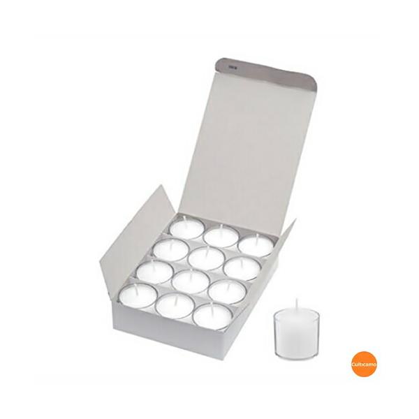 燃焼時間約12時間！最後まで明るく灯る透明カップ